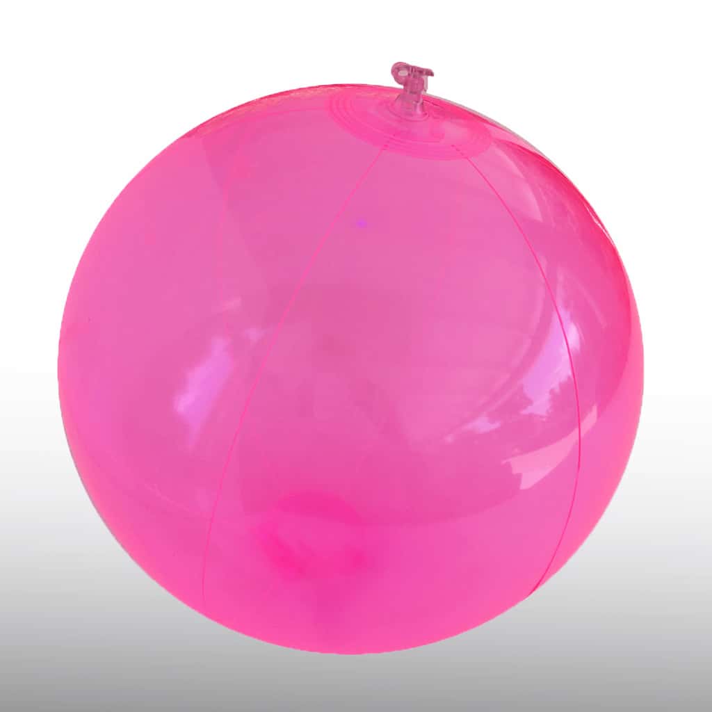 Beach Balls - 40cm Transparent-Pink-Ball - ballsforafrica.co.za