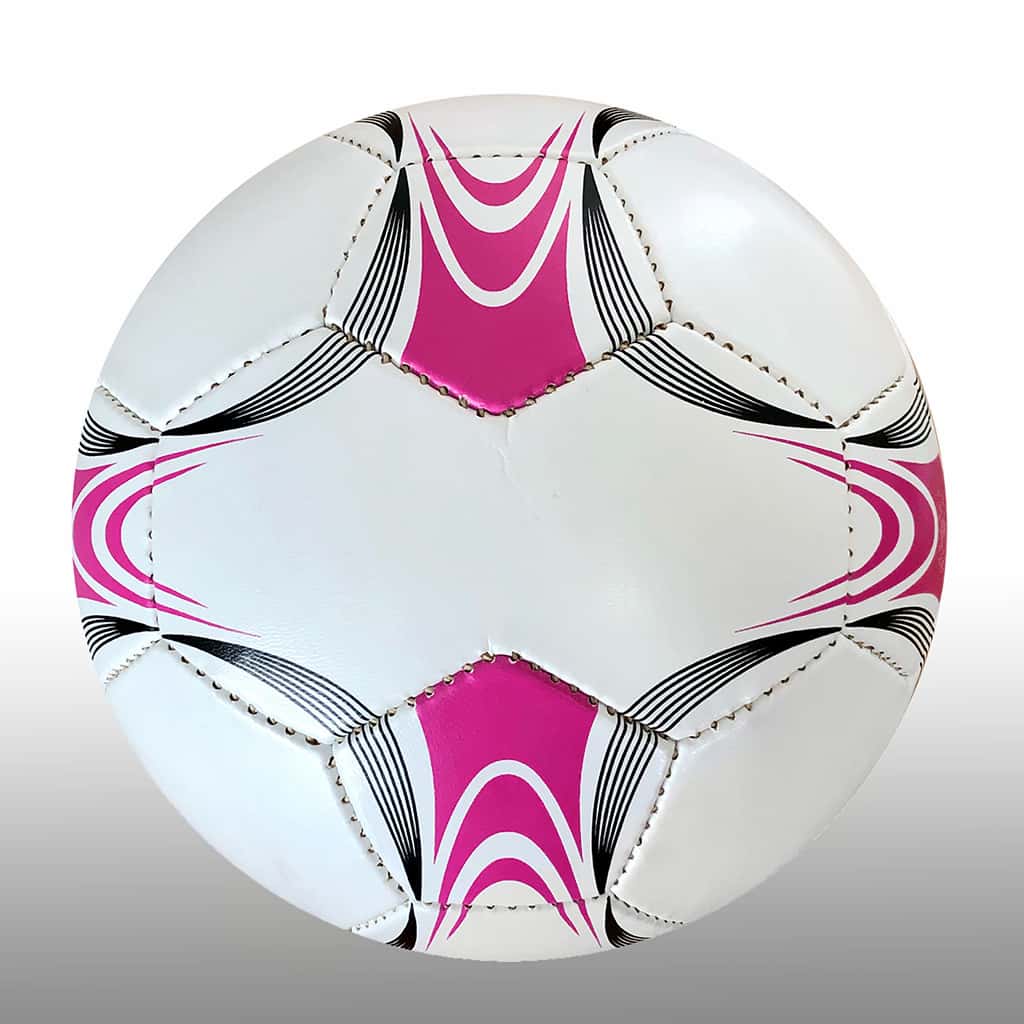 Size 5 - Pink, Black & White Soccer Ball, Double Panel - ballsforafrica ...
